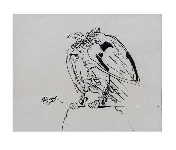 ALEJANDRO OBREGON (1920-1992, EspaÃ±a) Boceto de Condor, ca 1975. Tinta ...