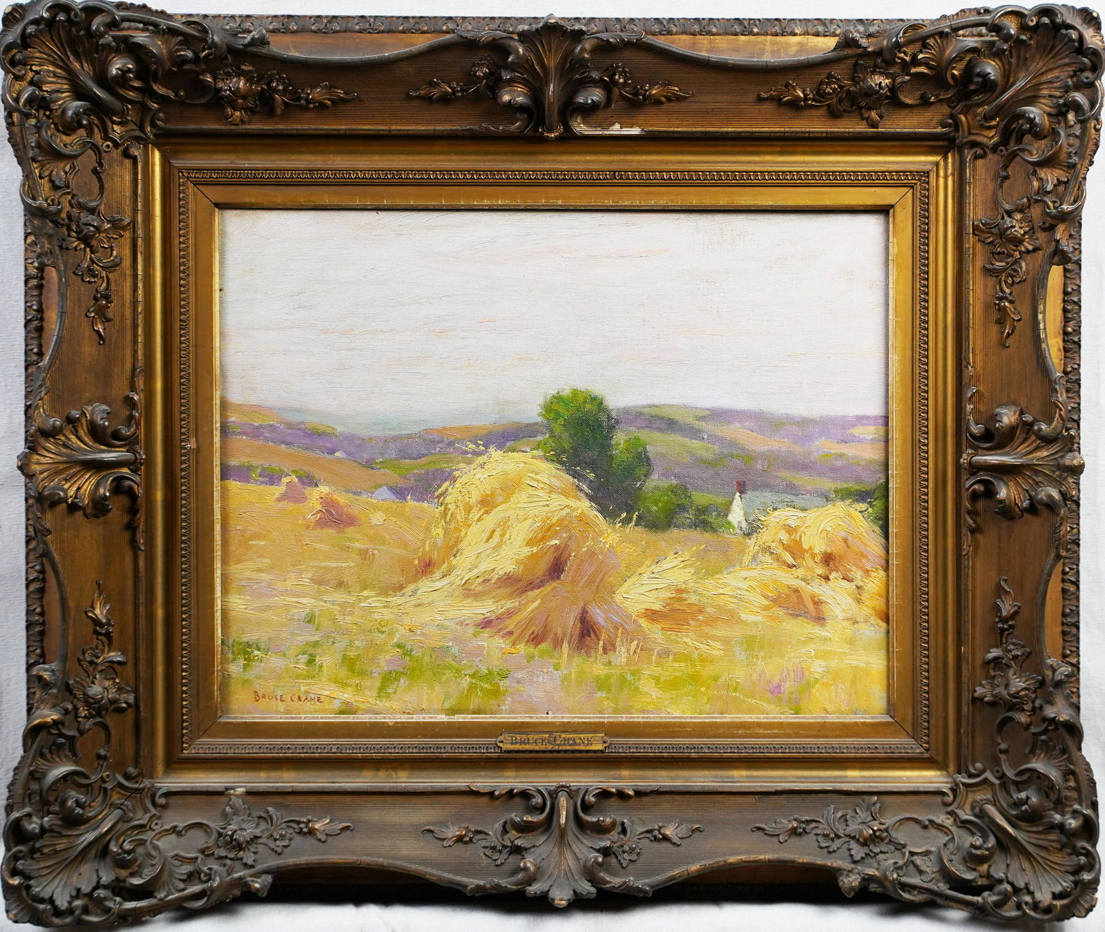 Exceptional Quality Bruce Crane Fall Haystack Impressionist Landscape ...