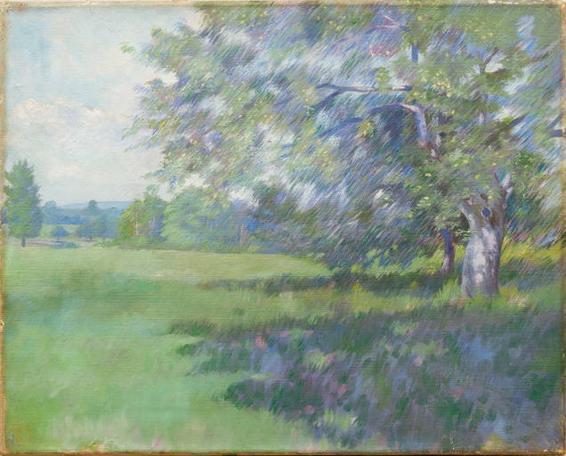 Antique American Impressionist Willow Tree Oil Painting