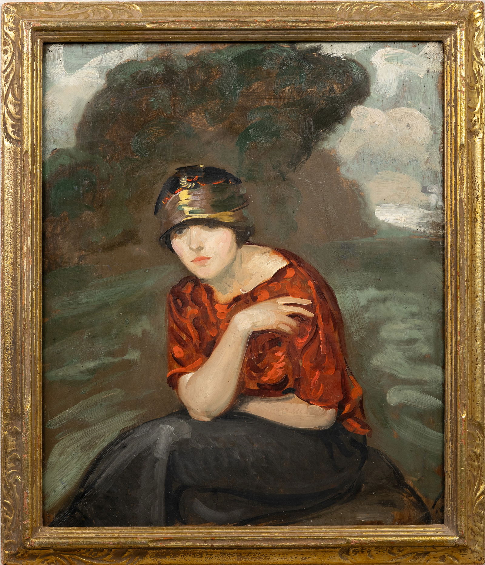 Claude Buck (1890-1974) Double Sided California Portrait And Moonlight ...