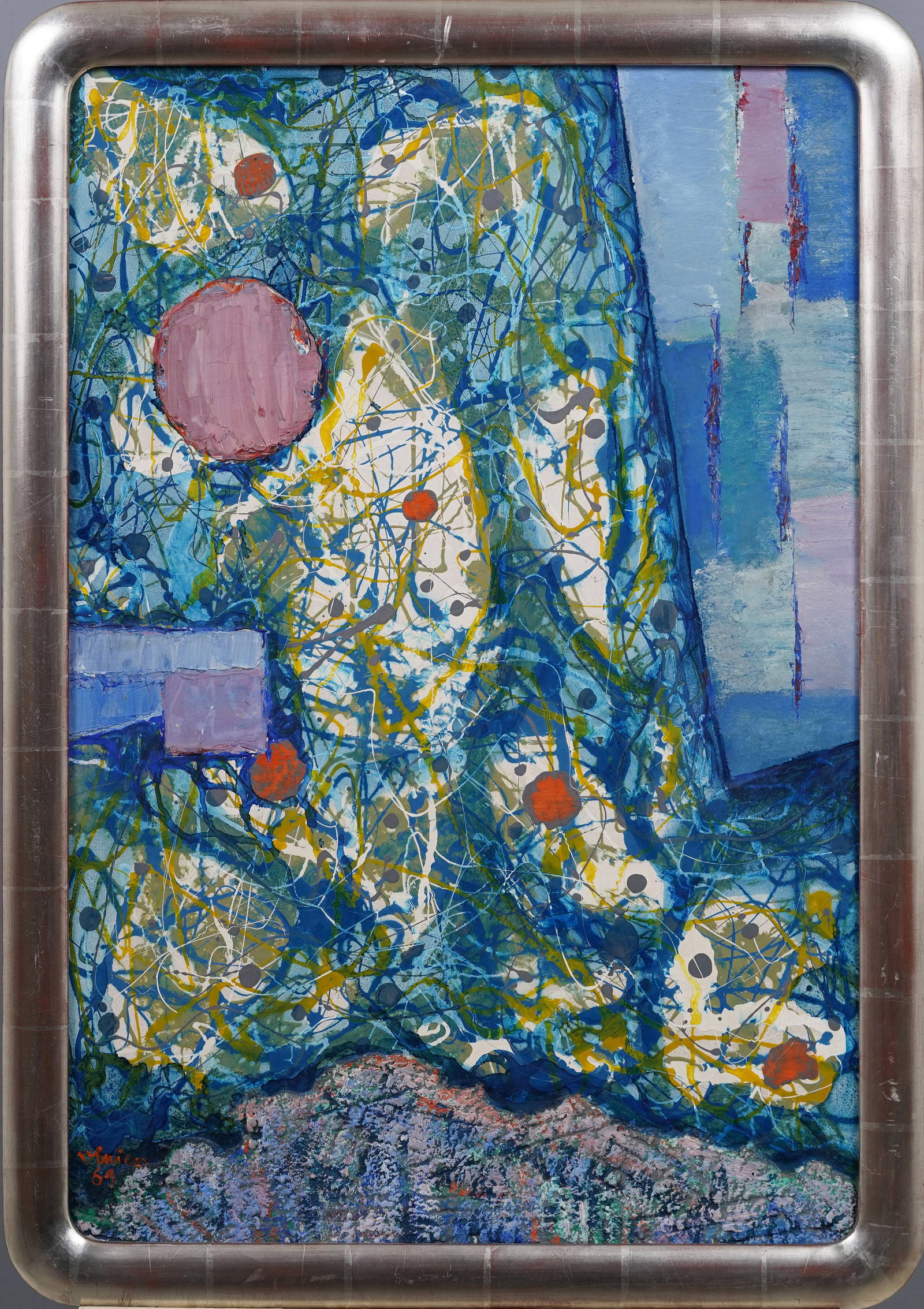 Vinicio Vianello Vintage Abstract Italian Modernist Oil Painting Summa ...