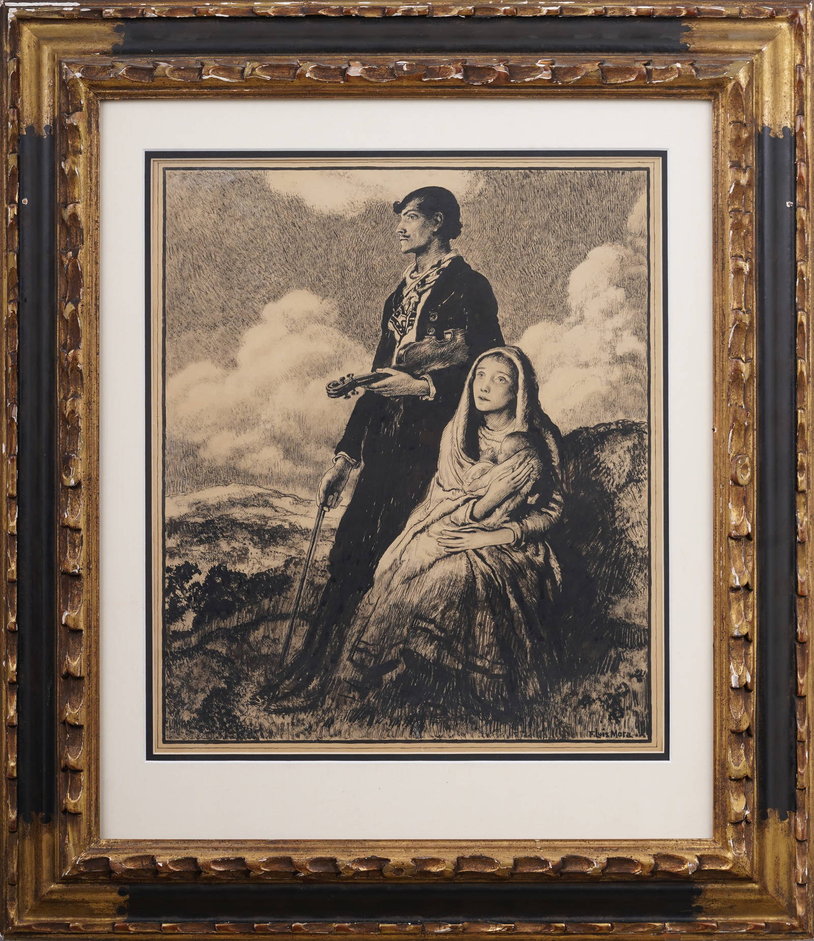 Francis Luis Mora 1874-1940 Antique Uruguayan Masterpiece Family ...