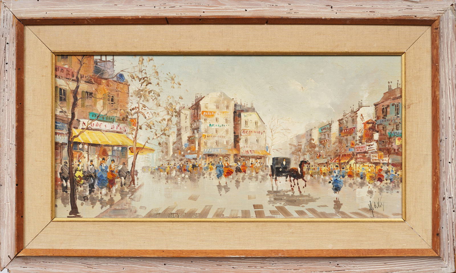 Antonio Devity (1901-1993) Signed Paris Street Scene Framed Oil ...