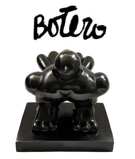 A Large Fernando Botero Bronze Sculpture Of A Bird, Signed & Numbered
