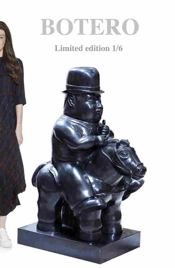 Pedrito On Horse, A Large FERNANDO BOTERO Bronze Sculpture, Signed ...