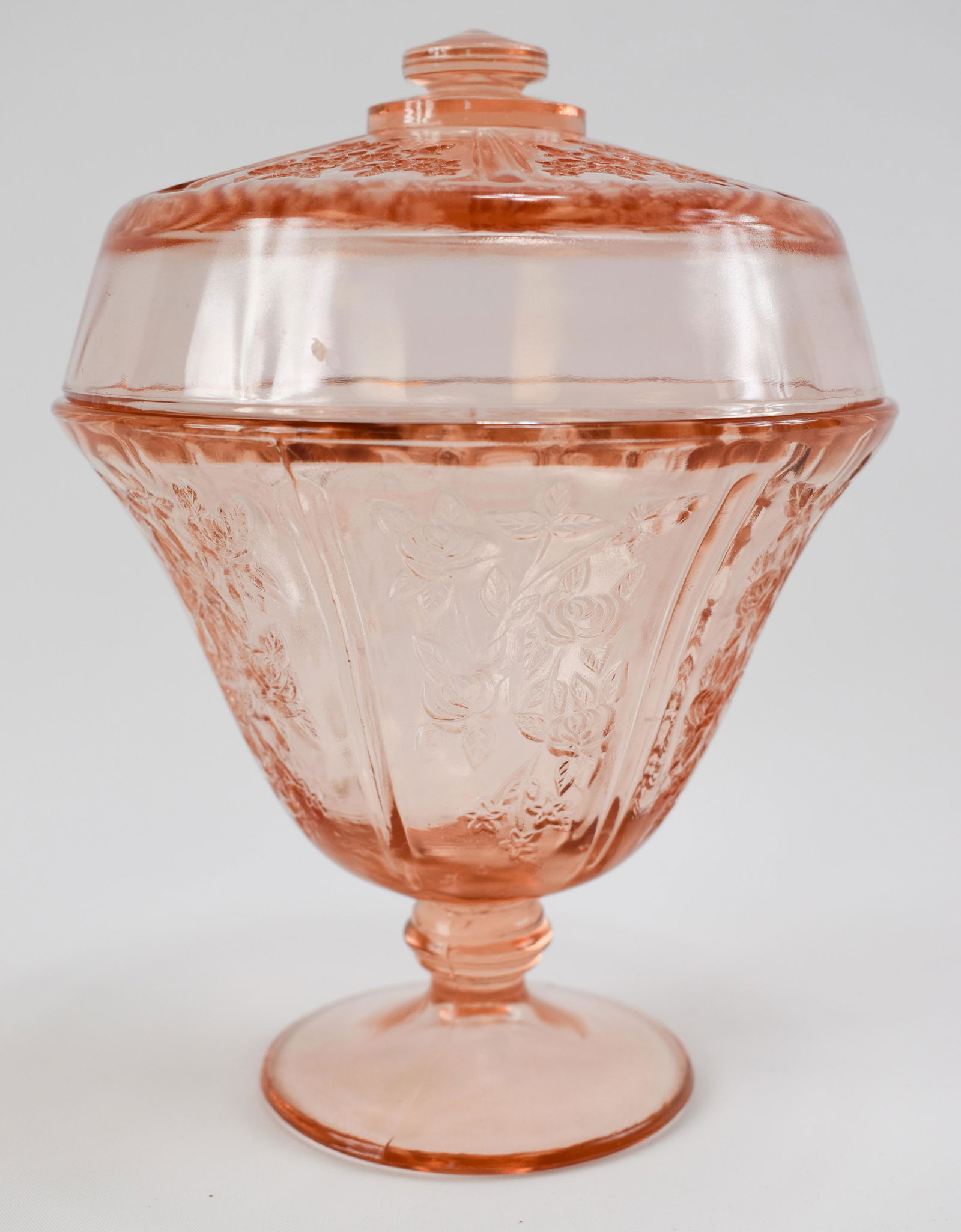Pink Depression Glass Candy Dish 0420 On Jan 14 2023 Bartkus Auctioneers In In