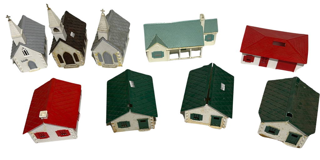 Bb Plasticville Model Buildings Churches Houses