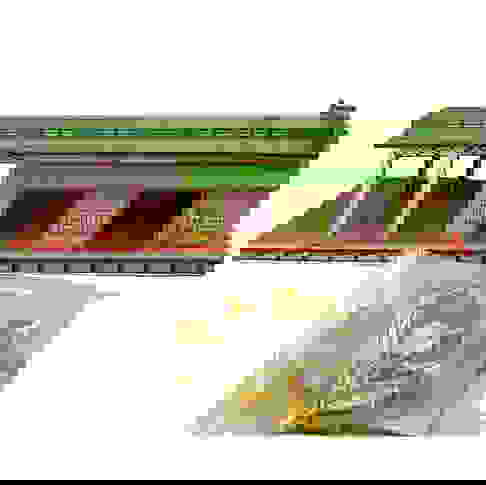 Steel Tin Litho Marx Train Station Freight Terminal Auction