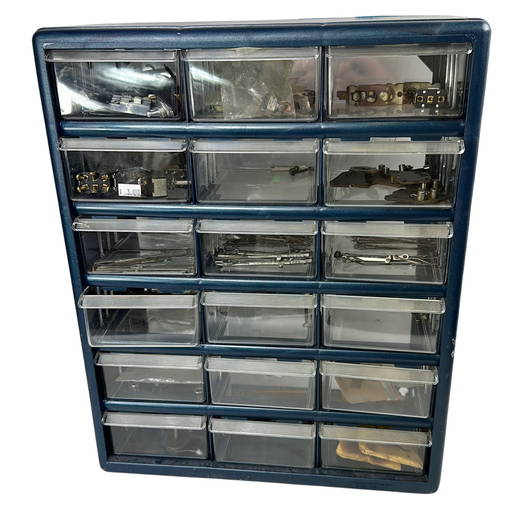 18 Drawer Organizer Engine Parts Toggle Switches