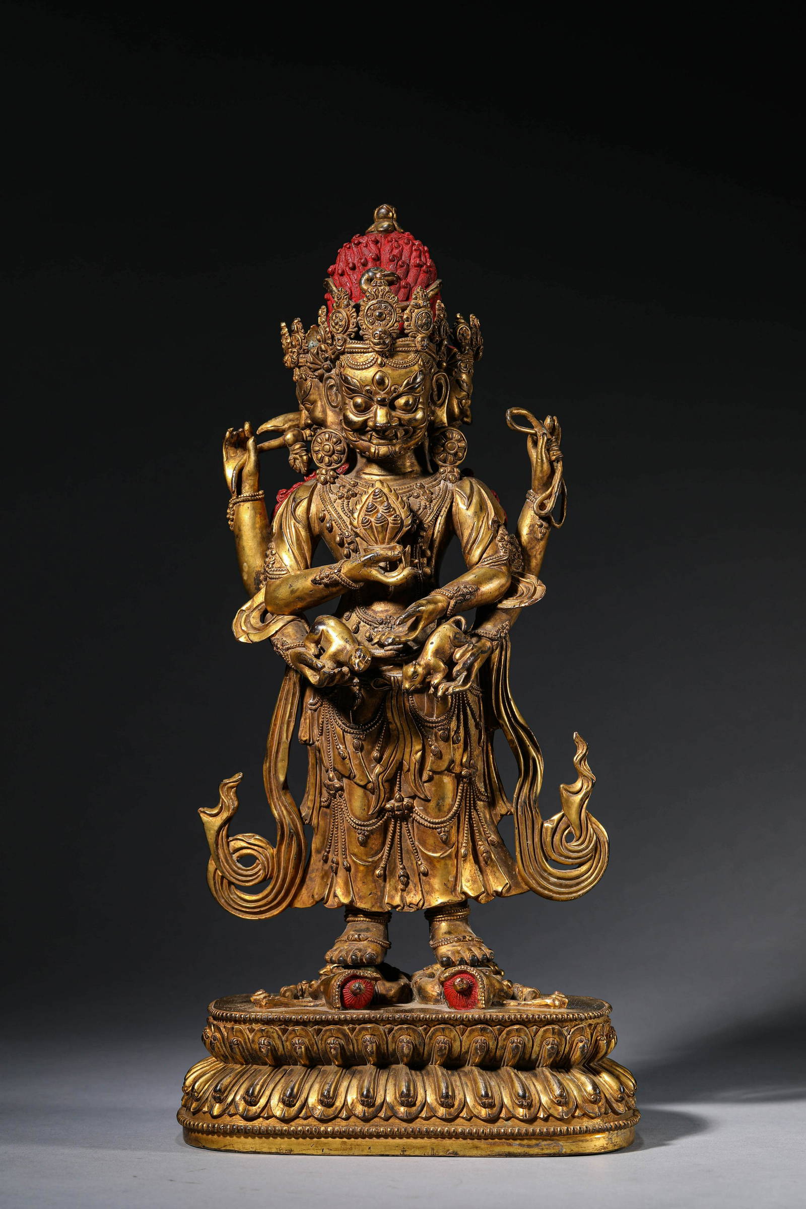 A Gilt Bronze Statue Of Lokapala Auction