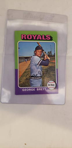 1975 Topps Minis #228 George Brett Blank Back Error Card