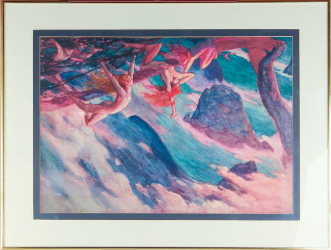 John Rutherford Boyd (1882-1951) Watercolor on Board Painting (#0008 ...