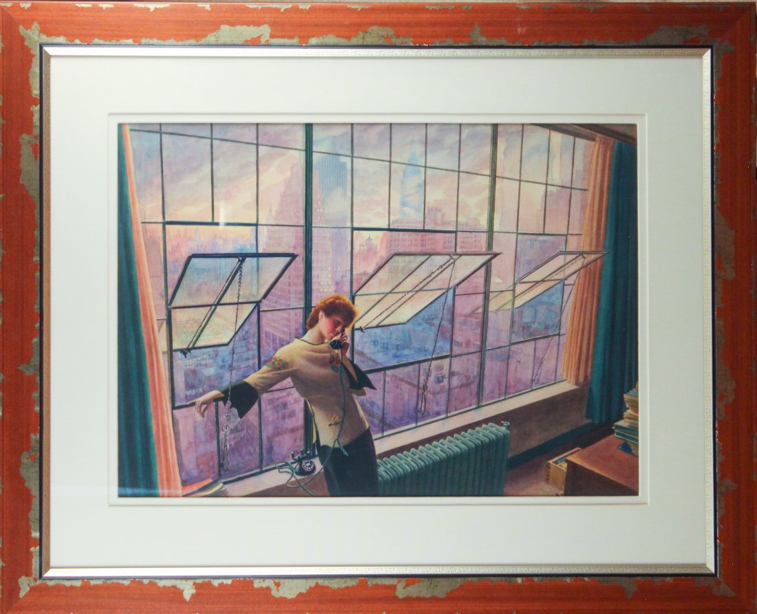 John Rutherford Boyd (1882 1951) Watercolor On Board Painting