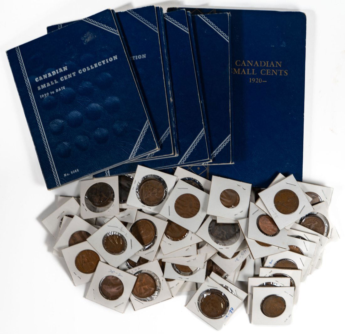Five(5) Whitman Canadian Coin Albums & 100+ Mixed Foreign Copper Large ...