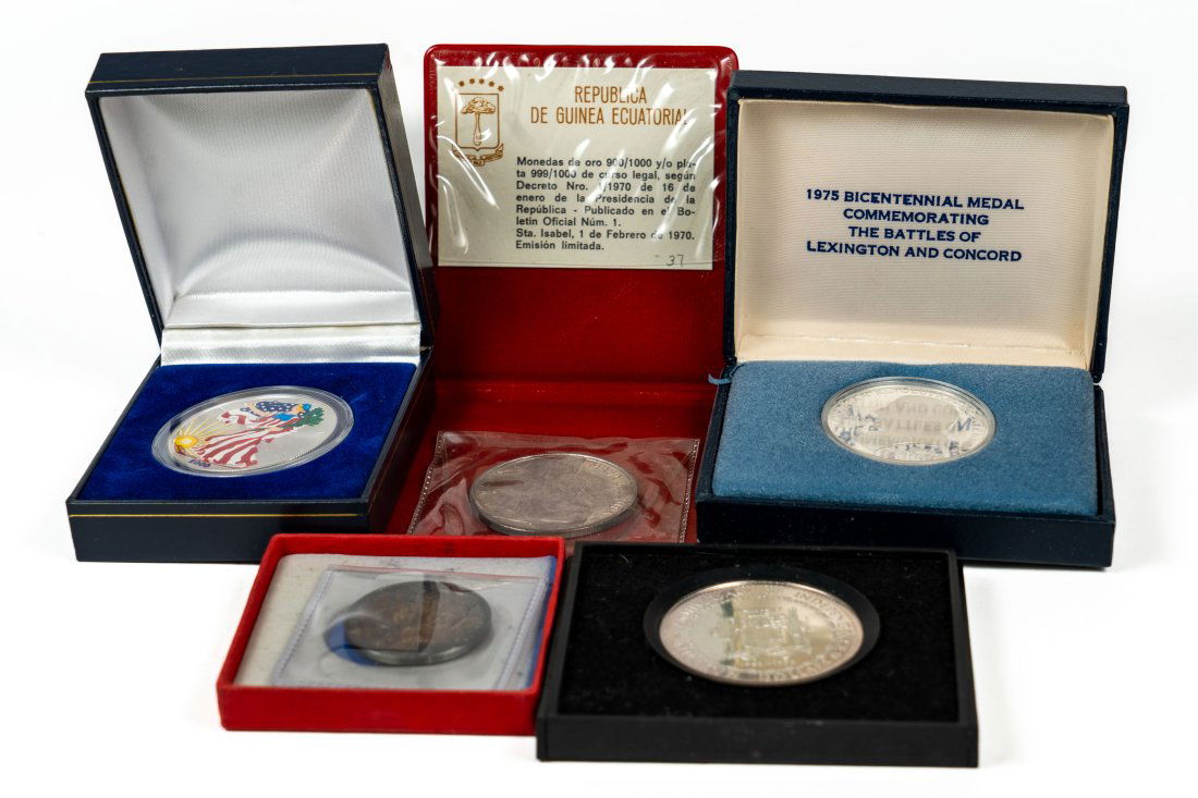 Five (5) Unique Silver Coins Auction