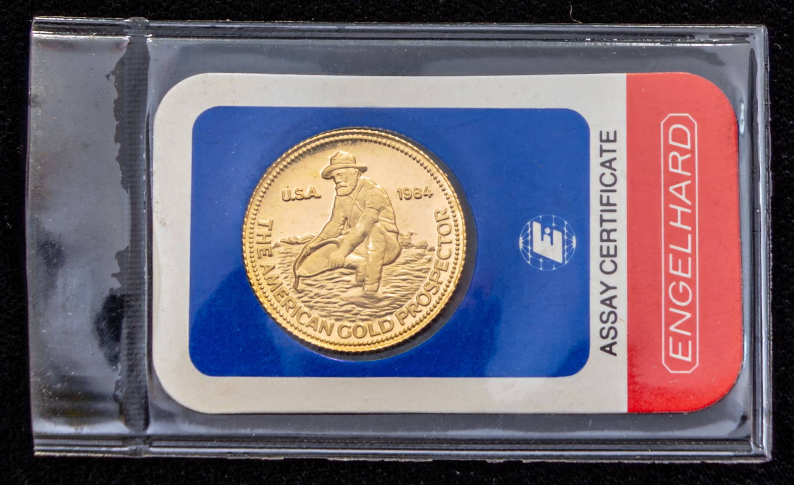 1984 Engelhard 1/4 Ozt Fine Gold “the American Prospector” Auction