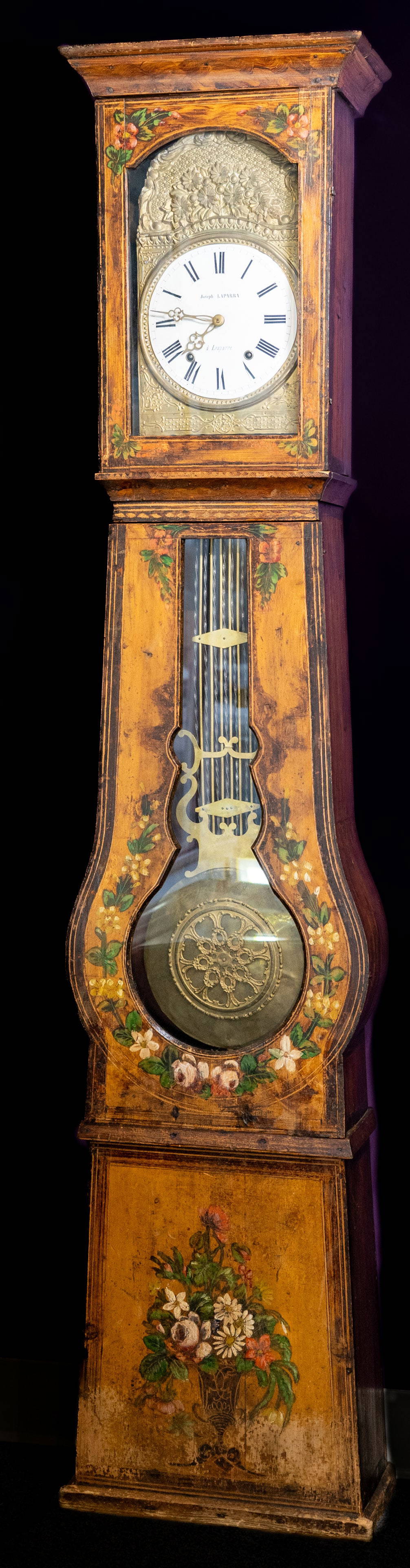 Country French Provincial Morbier Tall Case Clock Auction