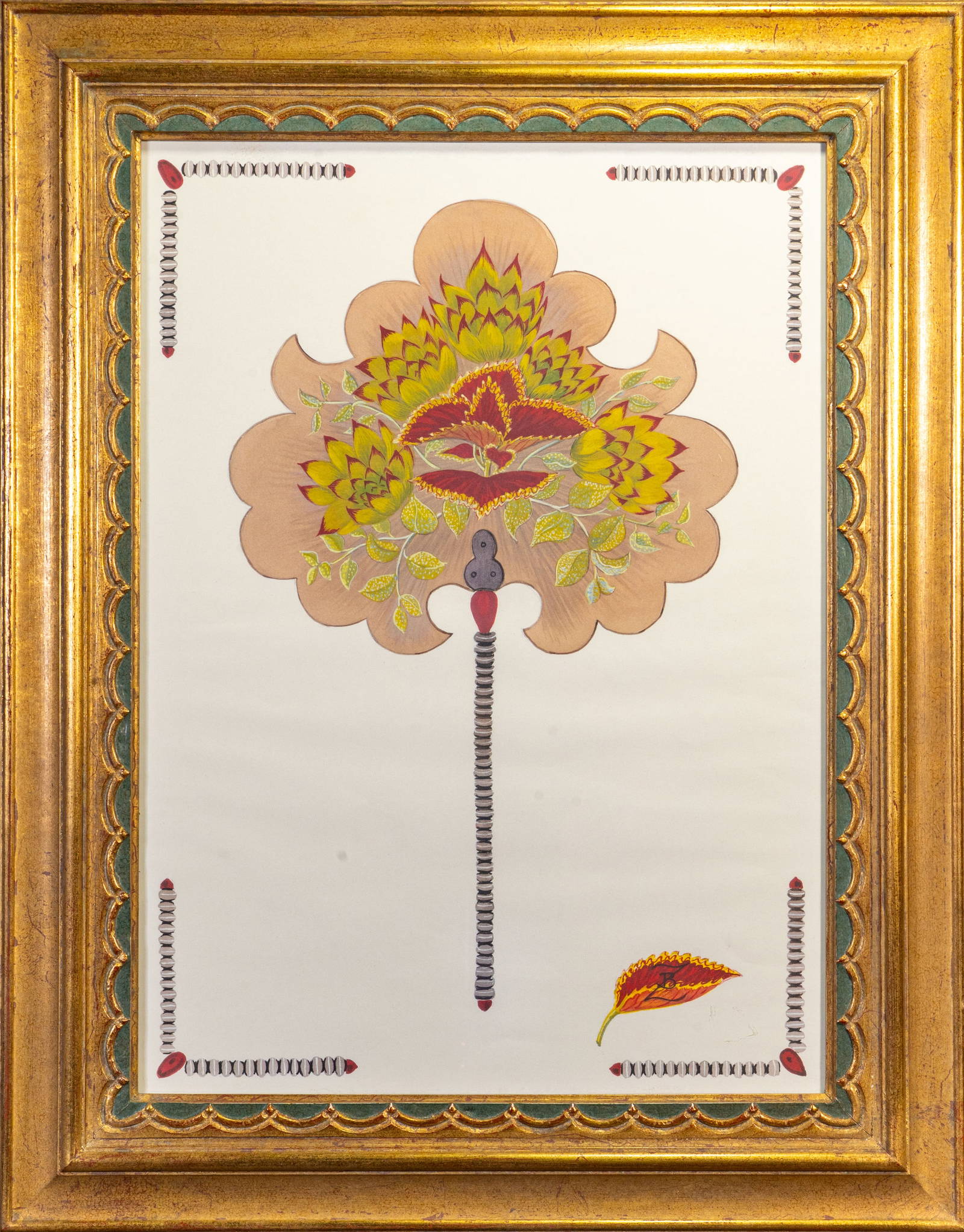 Two Trowbridge Gallery Colorful Fan Prints Auction