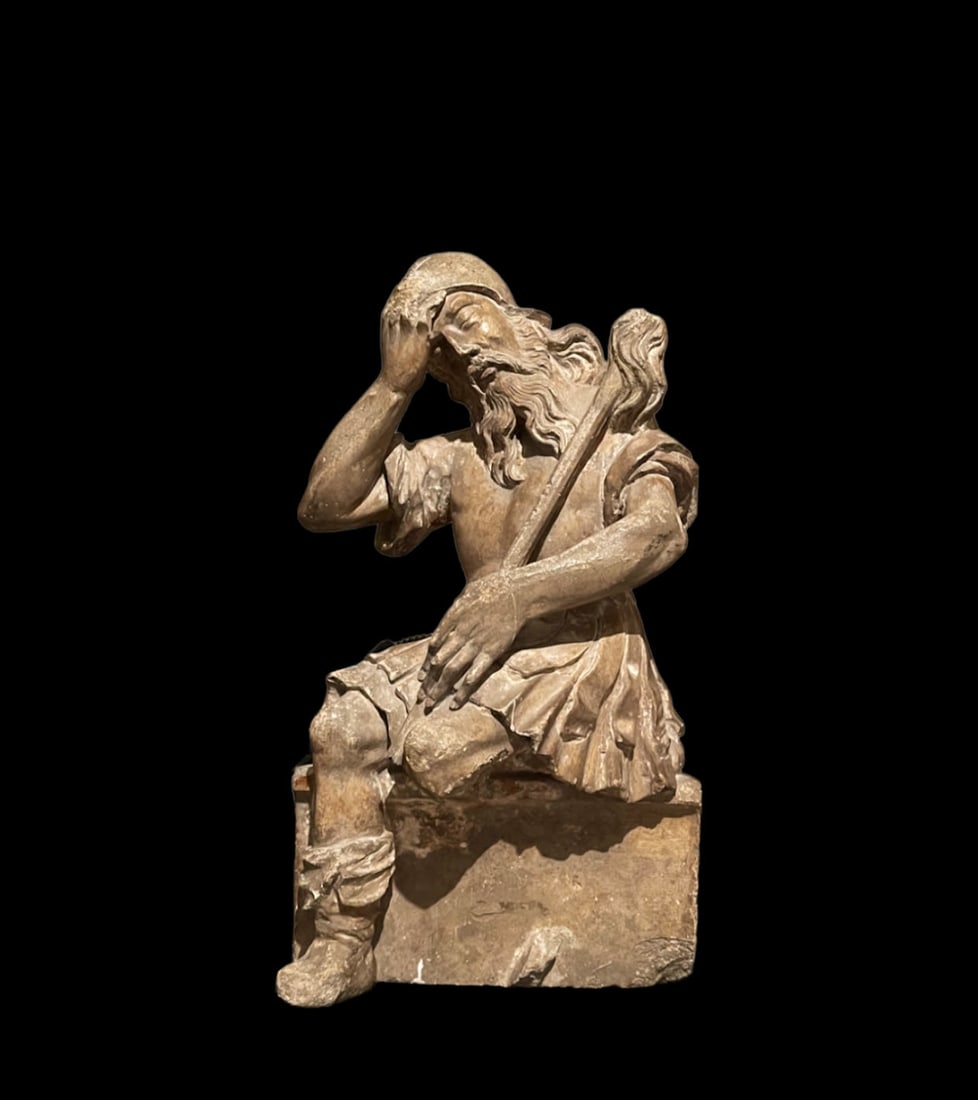 St Stephaton, Medieval Roman Legionary In Carved Stone, French Medieval ...