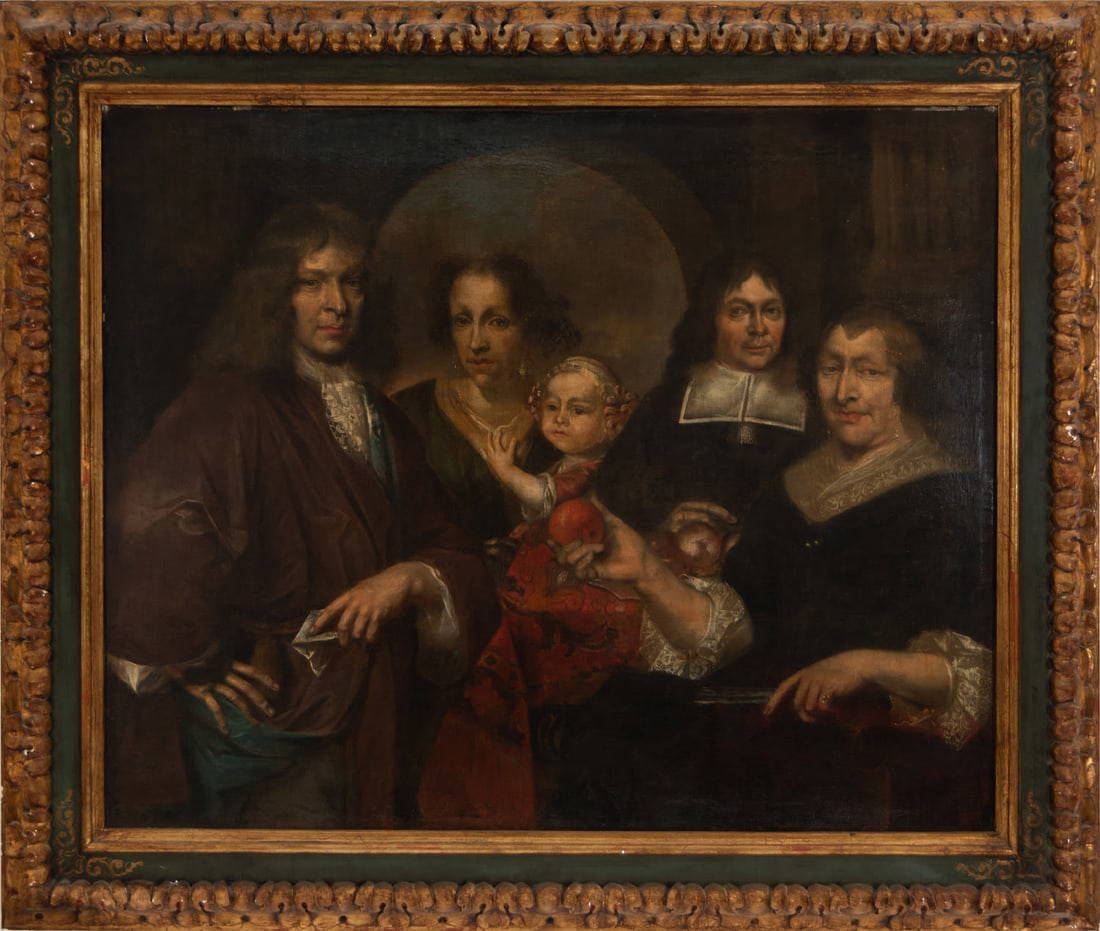 Family Portrait, 17th Century Flemish Anvers School Auction