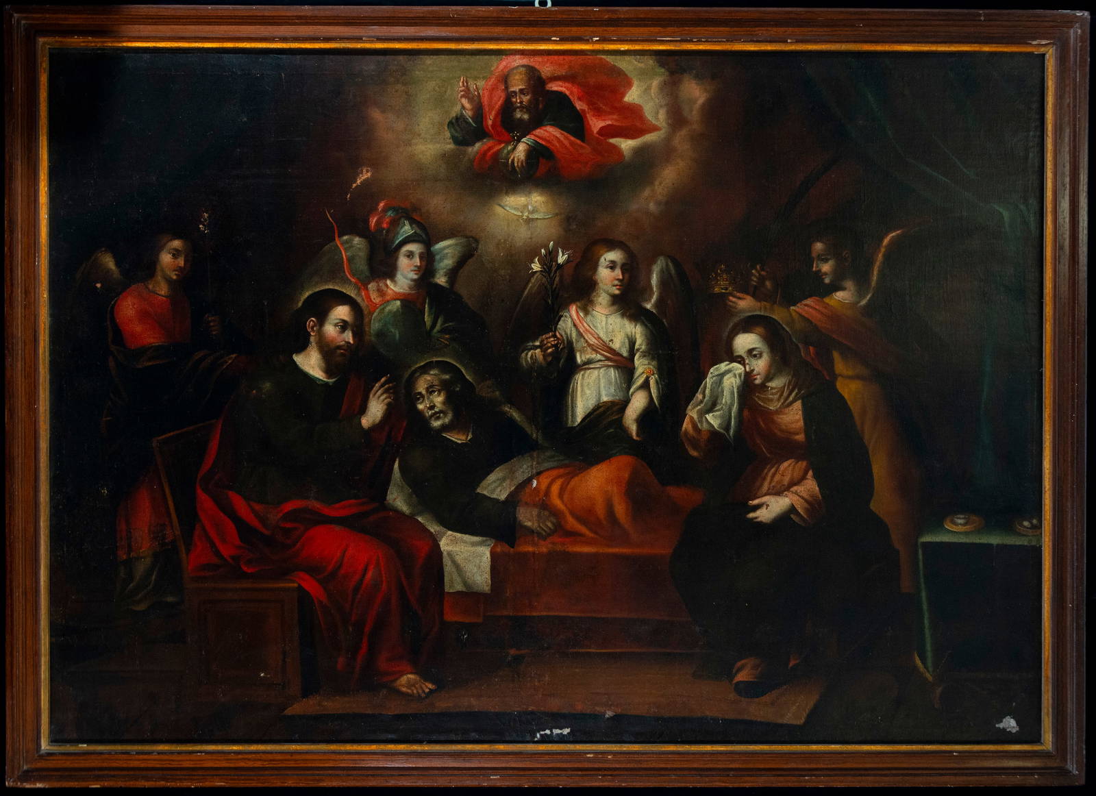 Exceptional And Monumental Colonial Canvas Depicting The Death Of ...