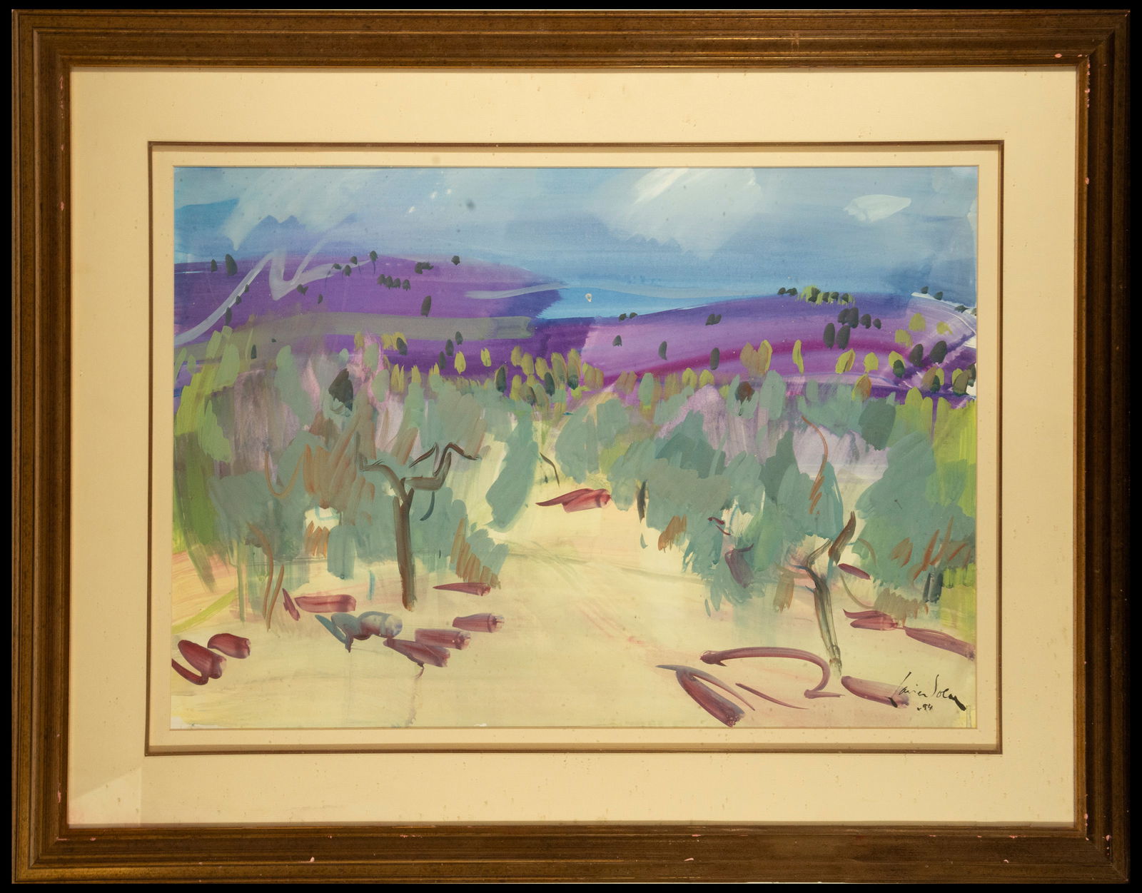 Xavier Soler 1994 Watercolor On Paper Contemporary School Of The 20th ...