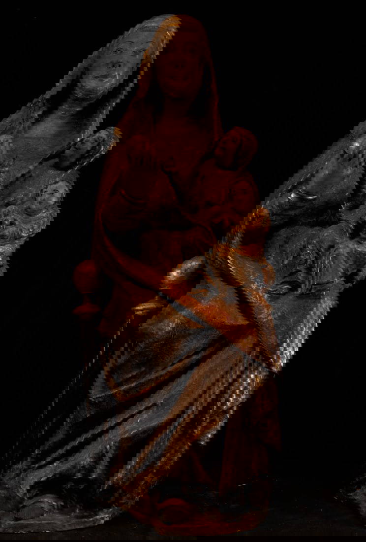 Great Triple Virgin Late Romanesque Transition To Gothic Hispanic ...