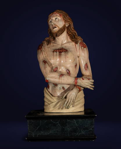 Important Life Size Colonial Captive Christ, Workshop Of Manuel Chili ...