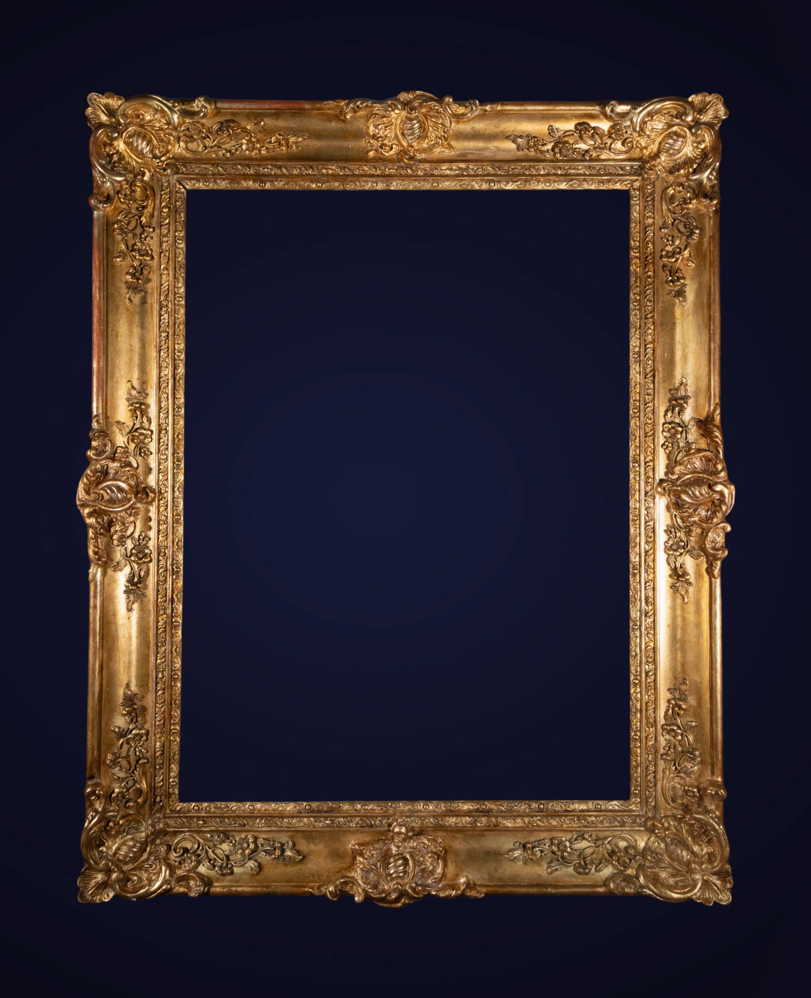 Large And Important Louis Xv Grand Frame In Wood Gilded With Gold Leaf ...