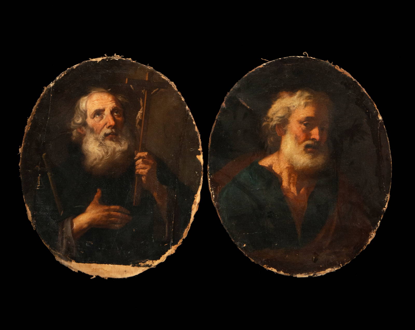 Pair Of Apostles James And Saint Andrew - Attributable To Luca Giordano ...