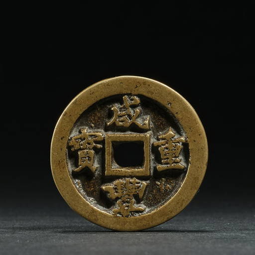 A Chinese Ancient Copper Coin,qing Dynasty,xianfeng Period,diameter 3.5cm