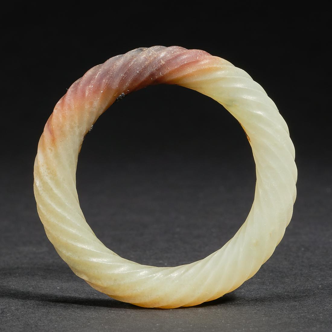 A White And Russet Jade Ring,warring States, Diameter 4.5cm,weight 11g ...