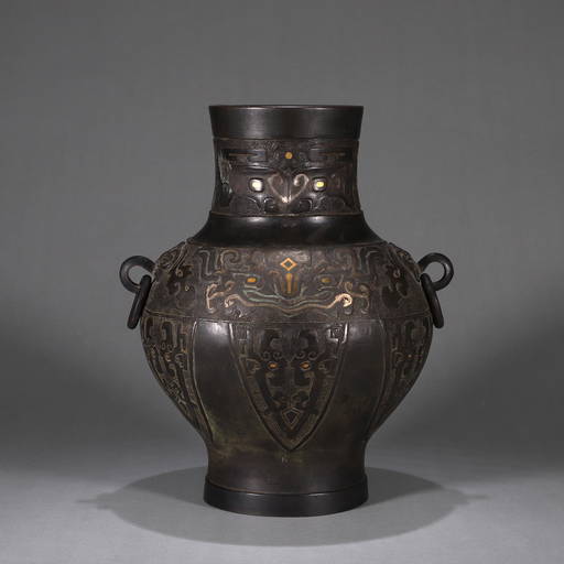 A Beast Face Patterned Bronze Zun