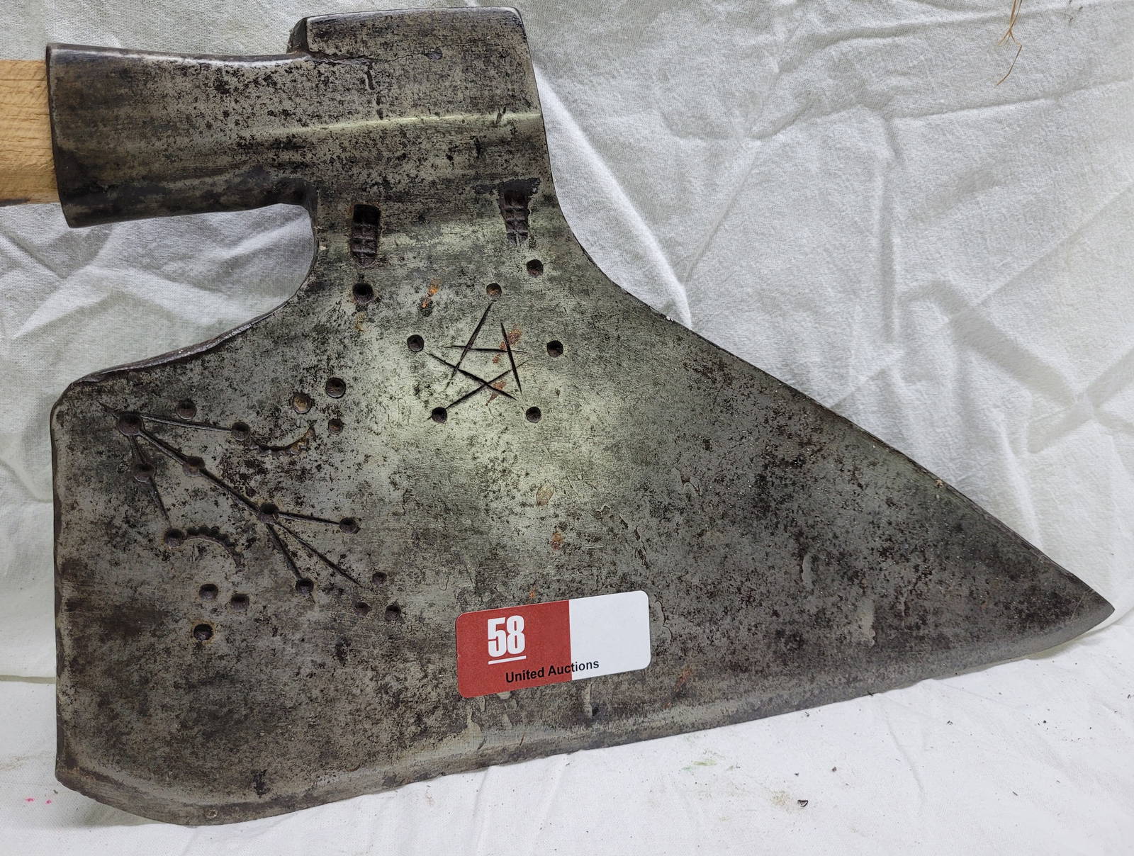 Early Goosewing Broad Axe W/ Star Touch Mark Auction
