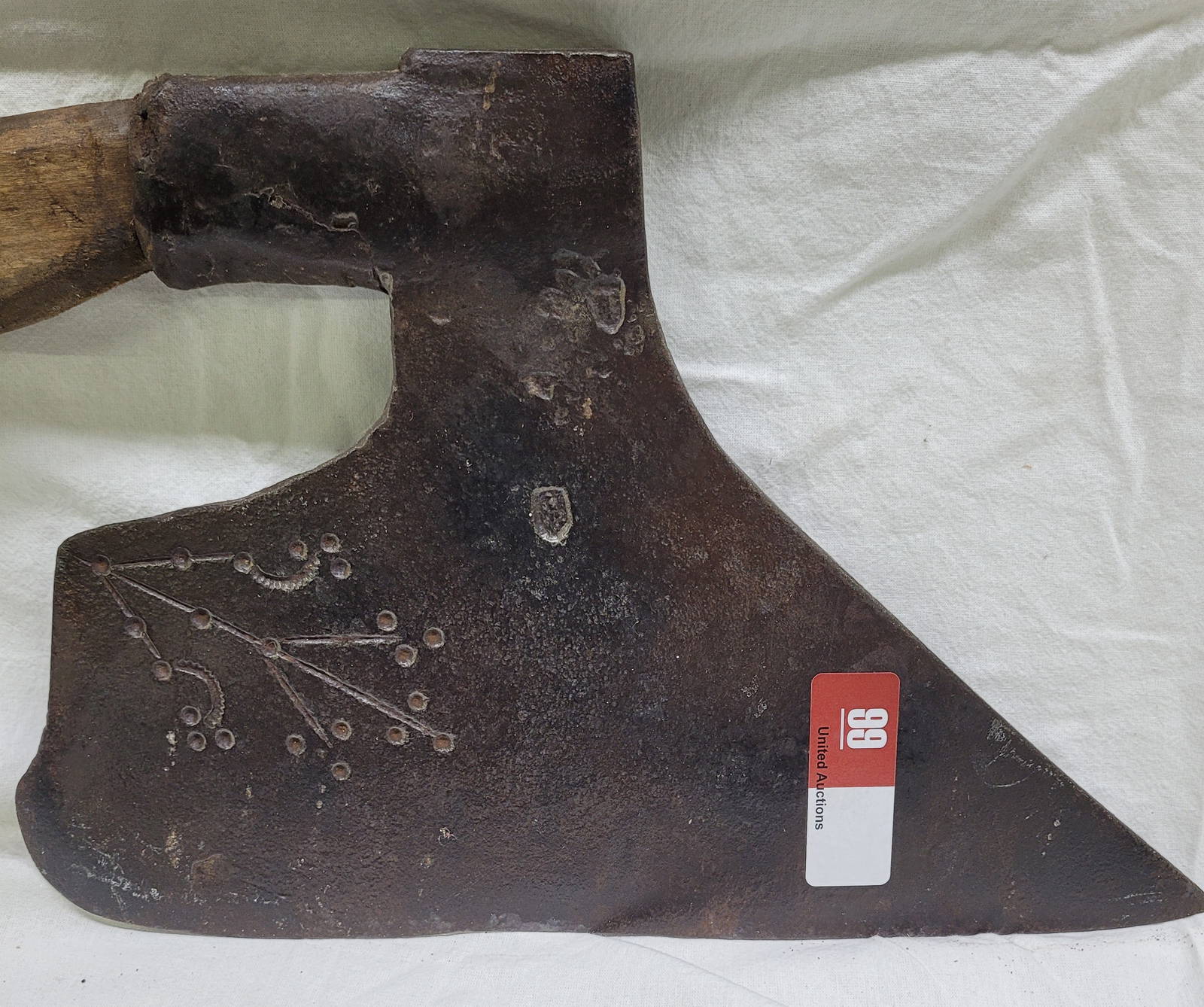 Early Goosewing Broad Axe W/ Touch Mark Auction