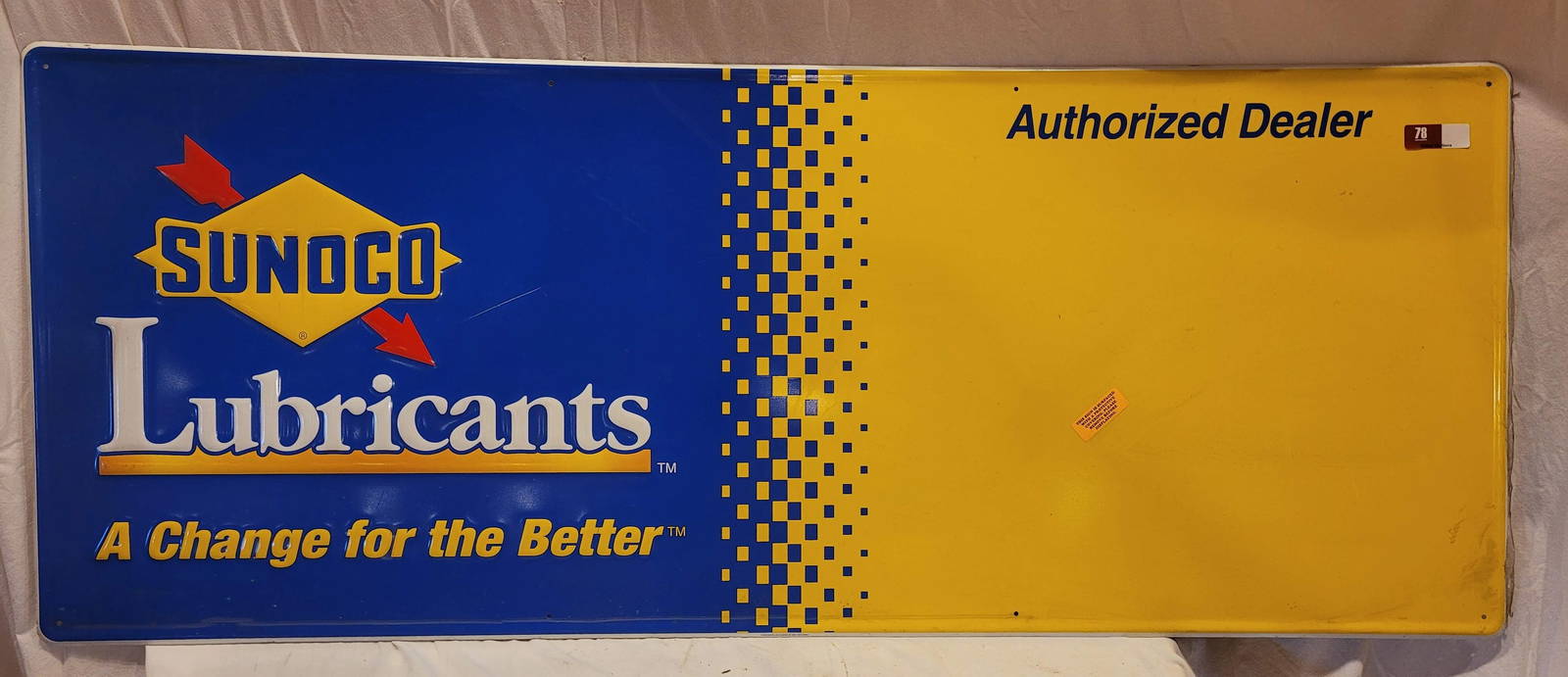 Nos Sunoco Lubricants Tin Embossed Sign Auction