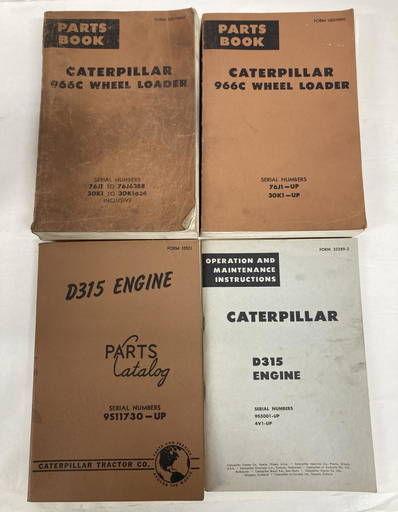 Caterpillar Manuals/Books; D315 Engine, 966C Wheel Loader, D315 Engine ...