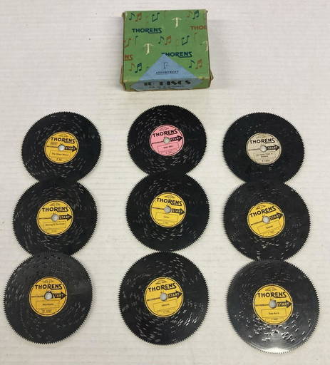 Nine Vintage Thorens Discs For Ad 30 Automatic Music Box Made In ...