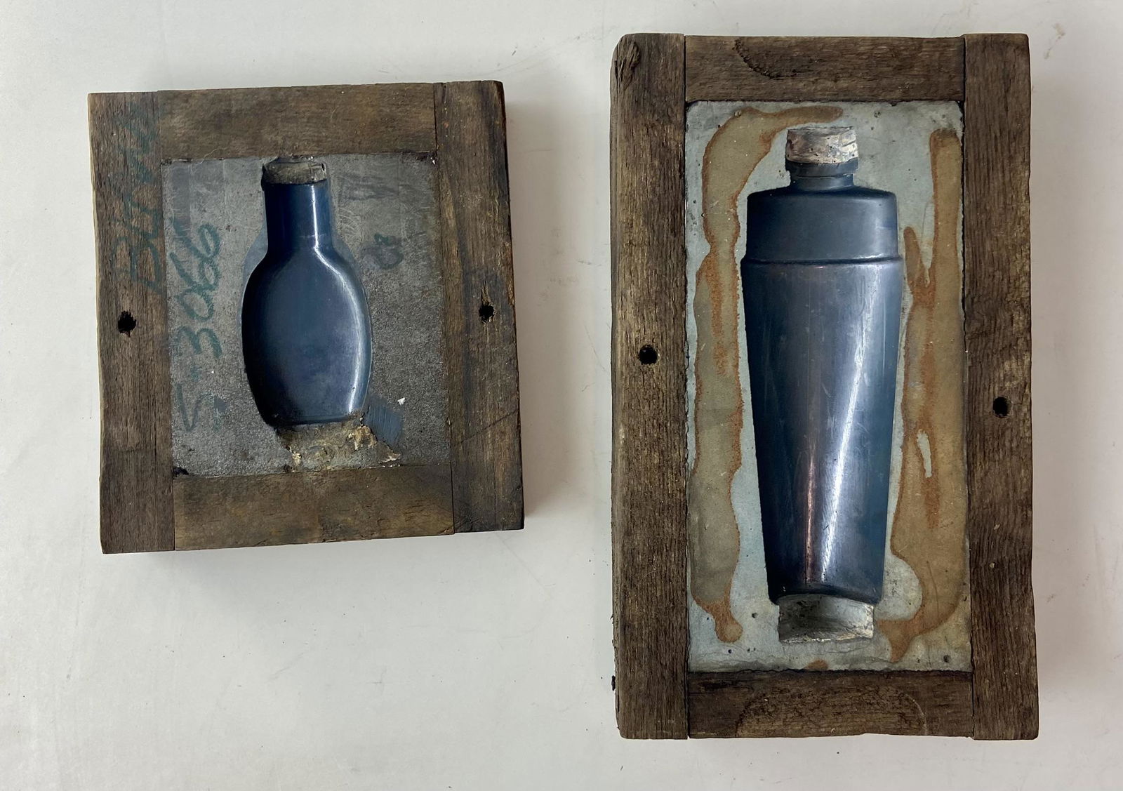 19th Century Vintage Glass Bottle Molds