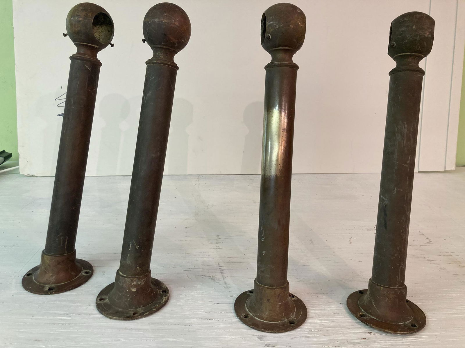 Vintage Theater/ Movie/ Club Lounge Vintage Brass Stanchions/ Pole Rope ...