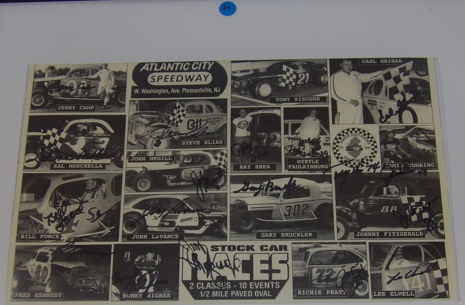 Framed Autographed Atlantic City Speedway Tribute Collage – Stock Car ...