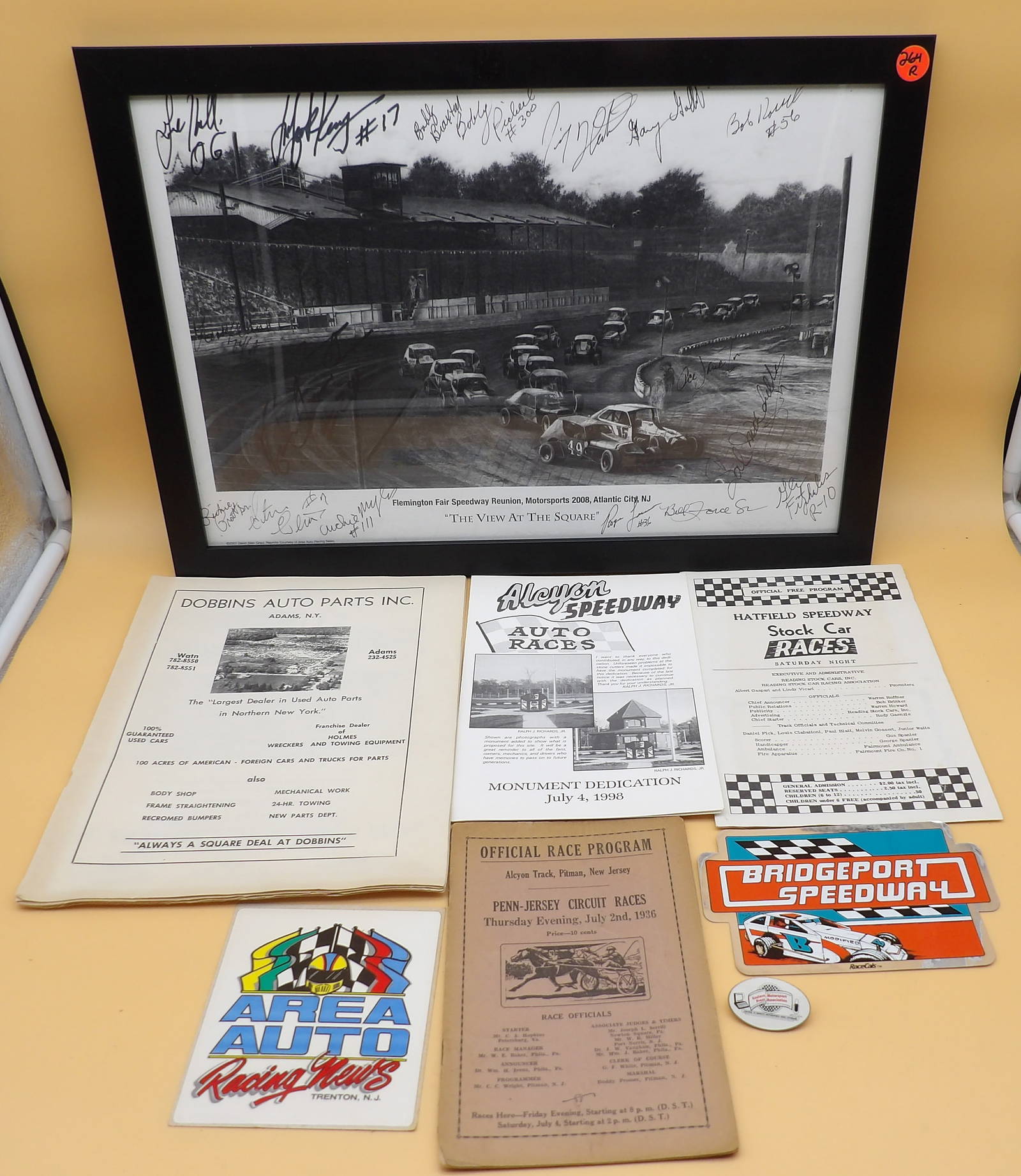 Vintage Racing Autographed Poster, Programs, Decals, More Auction