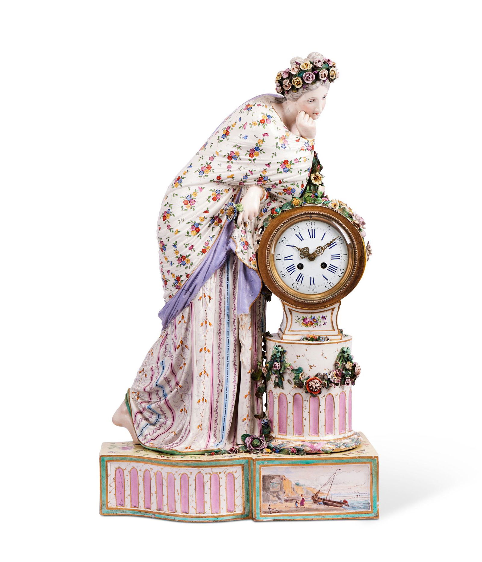 The Shelton Abbey Clock: A Large 19th Century Dresden Porcelain ...