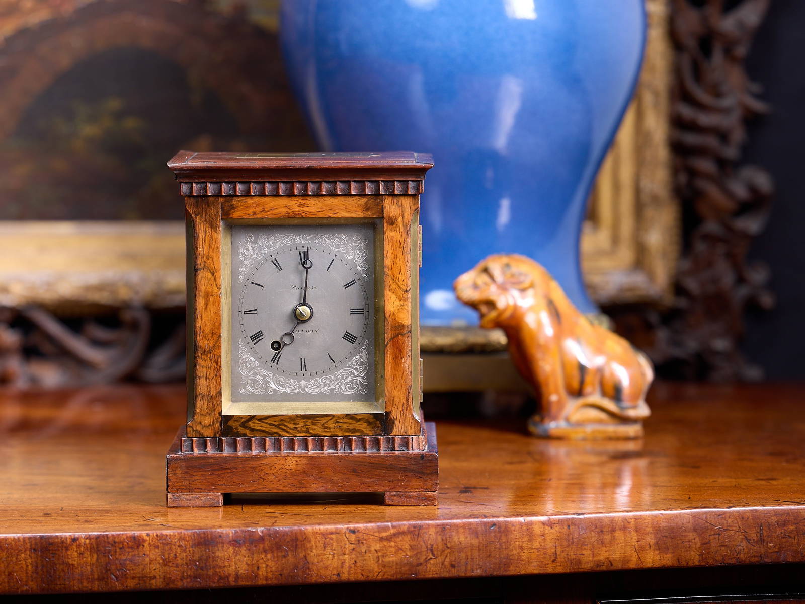A Fine Mid 19th Century Miniature Four Glass Library Clock Signed ...