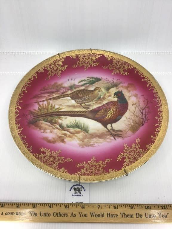 Pheasant Bavaria Plate Stw Germany Auction