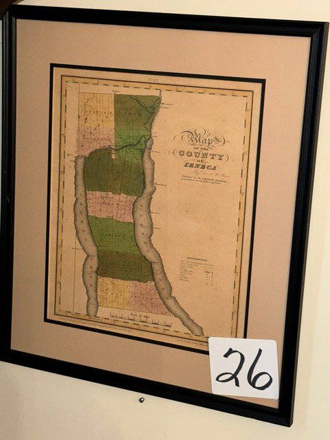 Seneca Co. Map 1829 By David H Burr Auction