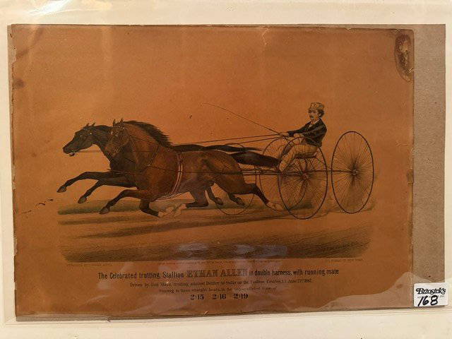 The Trotting Stallion Ethan Allen Currier & Ives, Unframed
