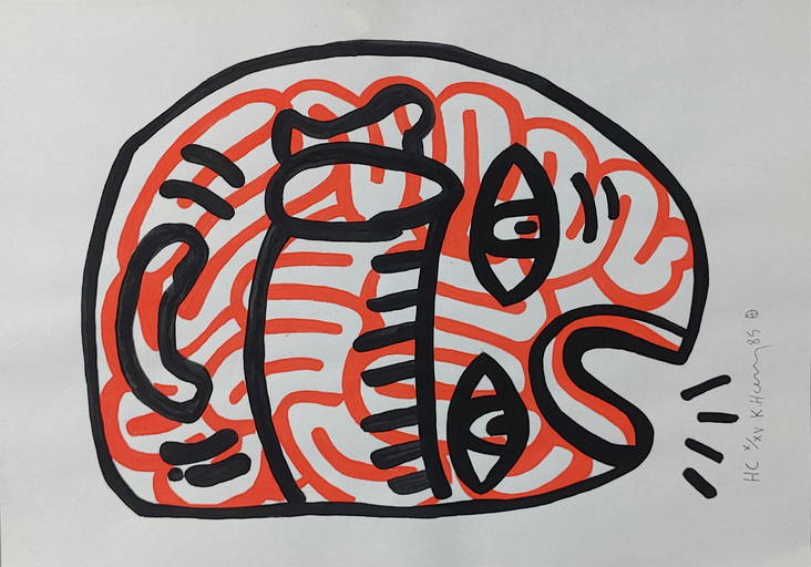 Keith Allen Haring (1918 1979) Watercolor On Paper