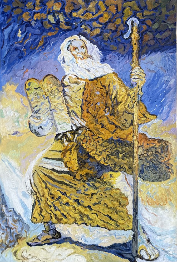 Moshe - Oil On Canvas, Coa, Signed By The Artist. Original Auction