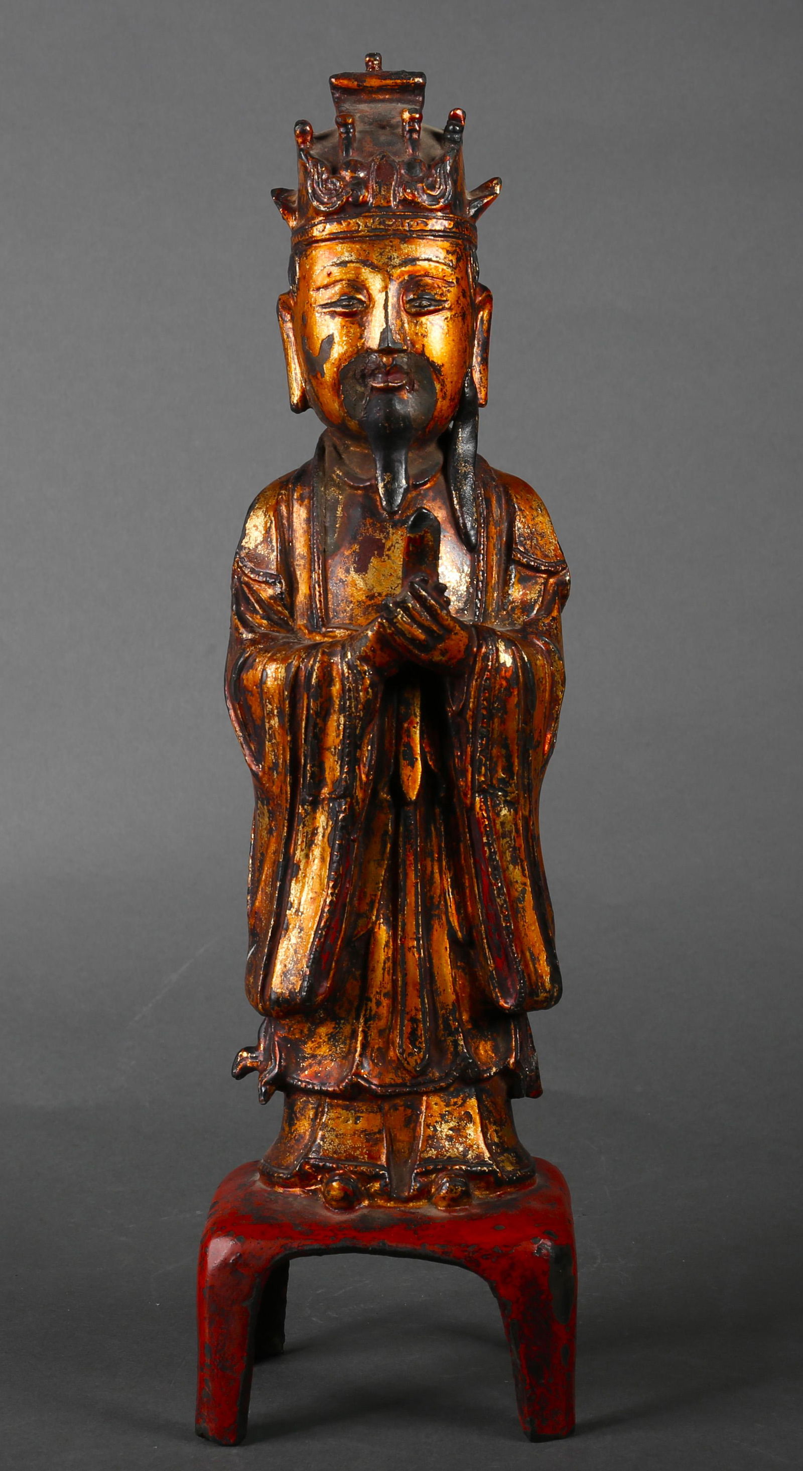 A gilt copper figure statue (#0158) on Jun 08, 2022 | Cohen Art Auction ...
